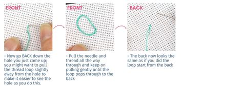 How To Do The Loop Method To Start Your Cross Stitch Thread