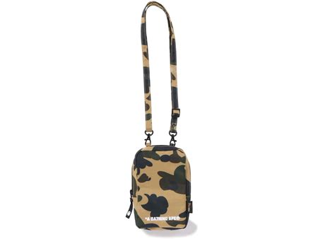 Bape 1st Camo Cordura Phone Shoulder Bag Yellow Ss24 Us