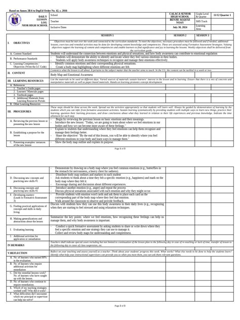 Day 2 Boy Map Pdf Learning Emotions