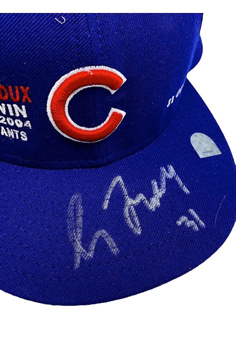 Greg Maddux Chicago Cubs Signed Hats Grey Flannel Auctions