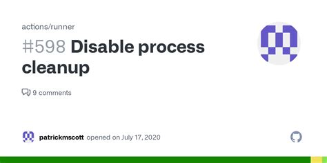 Disable Process Cleanup Issue Actions Runner Github