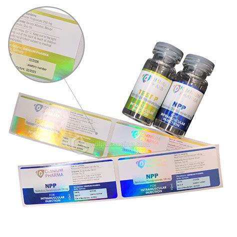Vpvl 28 Holographic 10ml Steroid Vial Label For Injection