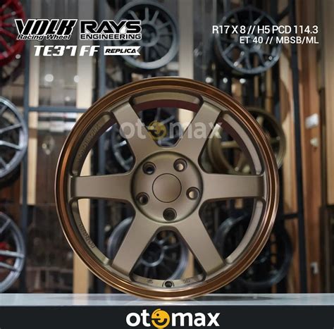 Velg Mobil Sporty Volk Rays Te37 Ring 17 Kualitas Tinggi Rays