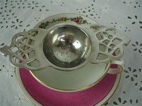 Elegant Tea Strainer Silver Tone Tea Service