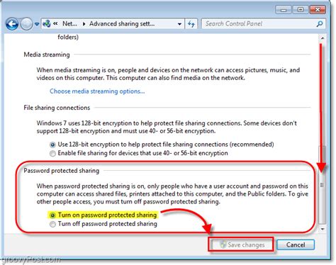 How To Password Protect Sharing In Windows 7