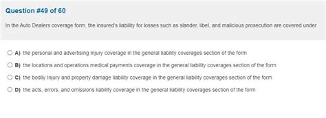 Solved The Business Auto Coverage Form Declarations Shows