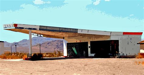 Abandoned Gas Station Along Route 66 Near Barstow Califor Flickr