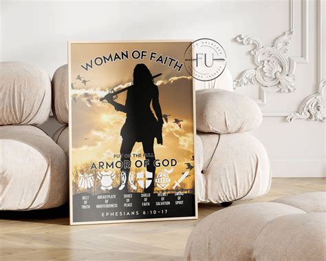 Armor Of God Ephesians 6 Woman Of Faith Printable Wall Art Modern