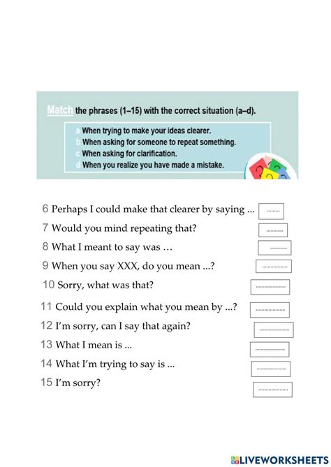 Language Function Activity Live Worksheets