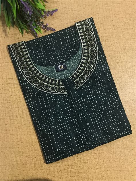 Neck Embroidery Cotton Churidar Cut Nighty Pr Nighties