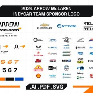 2024 Arrow Mclaren Indycar Team Sponsor Logos Digital Download Etsy