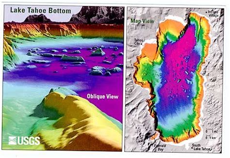 Depth Map Of Lake Tahoe Printable Maps Online