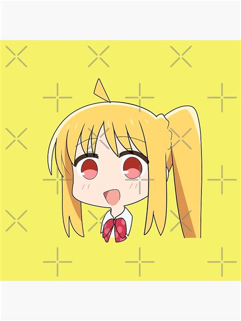 Bocchi The Rock Nijika Ijichi Chibi Head Art Print For Sale By