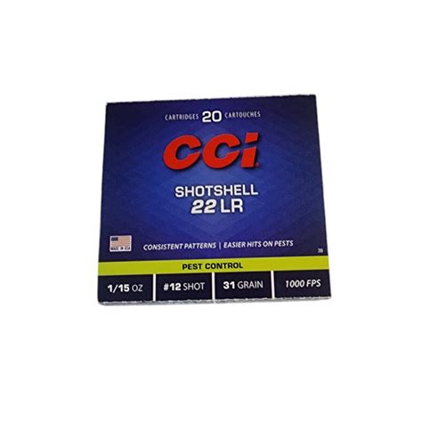 Cci Pest Control Shotshell 115oz 31gr 12 22lr