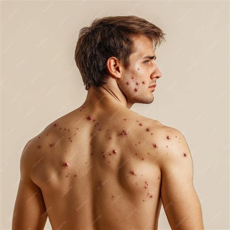 Man S Back Covered With Blistering Rash Due To Monkeypox Premium Ai
