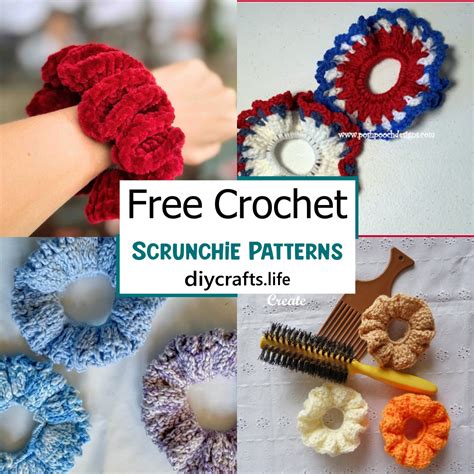 24 Free Crochet Scrunchie Patterns For Ladies Diy Crafts