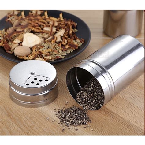 Jual Tempat Bumbu Stainless Tempat Garam Lada Merica Bubuk Tempat