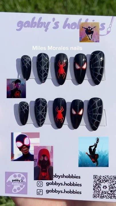 Miles Morales Nails Spiderman Fallintoshorts Youtube