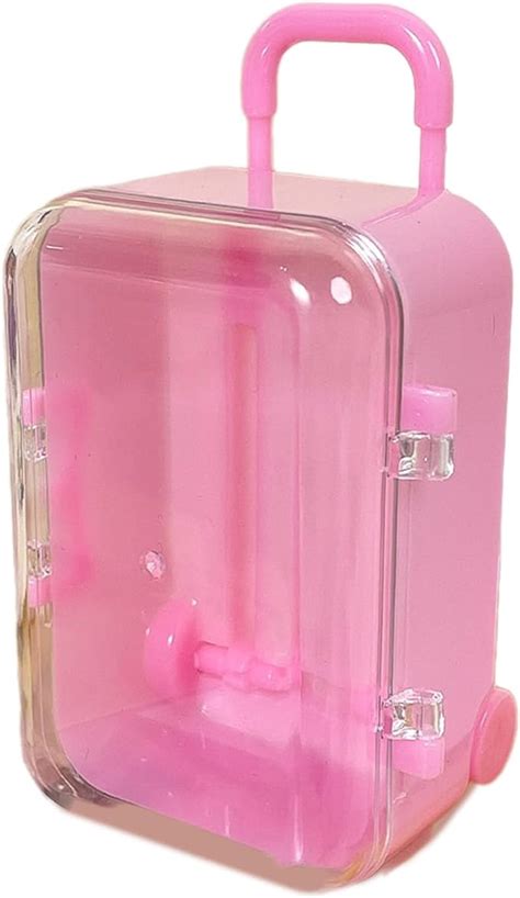 Meelyhomezqa Plastic Miniature Suitcase Dolls Accessories