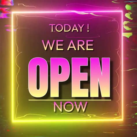 Today We Are Open Now Template Postermywall