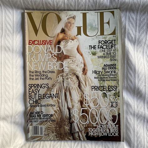 Vogue Usa February 2005 Melania Trump Cover By Mario Depop