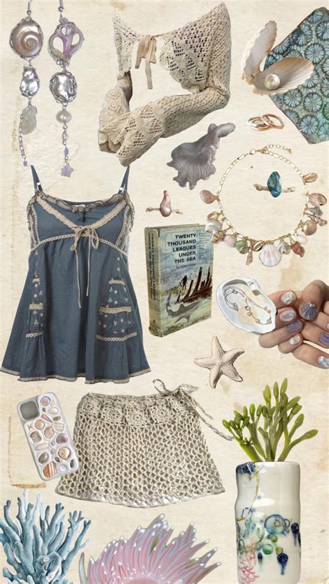 Mermaid Mermaidcore Mermaidaesthetic Outfitinspo Vintage Beach Beachgirl Oceanaesthetic