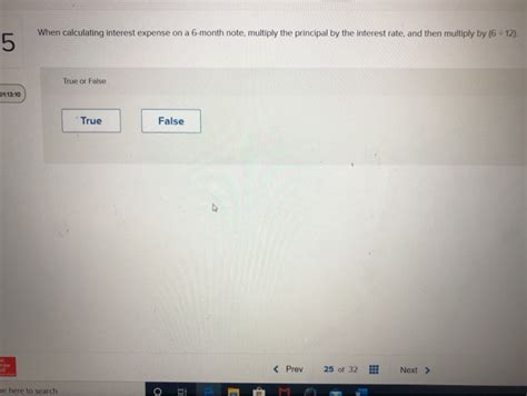 Solved When Calculating Interest Expense On A 6 Month Note