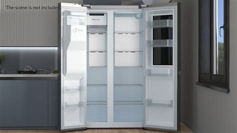 Refrigerator Lg 27 Side By Side Instaview White 3d Model 59 3ds