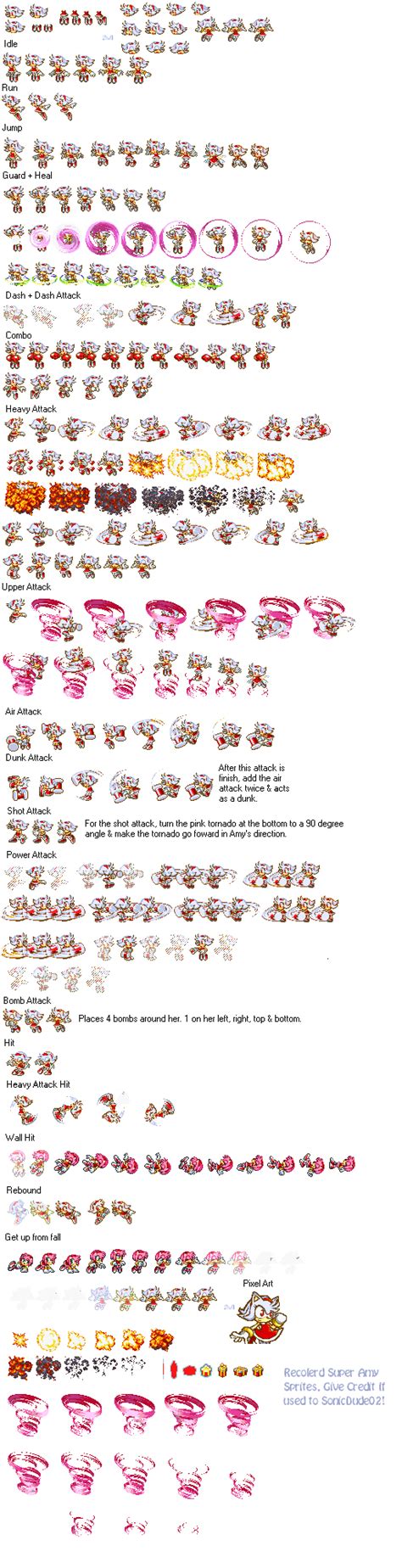 Hyper Amy Spritesheet By Sonicdude02 On Deviantart