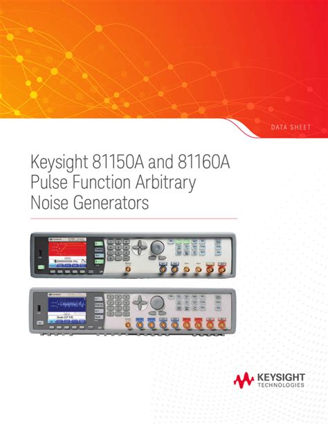 Keysight 81150a81160a Pulse Function Arbitrary Noise Generators