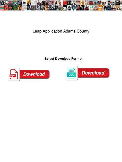 Fillable Online Leap Application Adams County Leap Application Adams