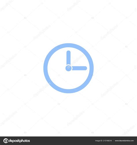 Clock Vector Minimalistic Web Icon Stock Vector By Nettibuletti
