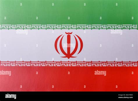 Iranian Flag In Red White And Green Colors As A Symbol Of Irans