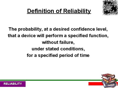 Reliability Engineering Reliability 1 Definition Of Reliability The