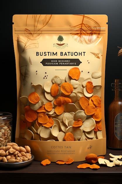 Premium Ai Image Website Layout Butternut Squash Snack Bag Packaging