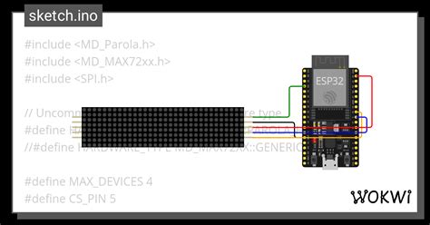 Dot Matrix Bisa Wokwi Esp32 Stm32 Arduino Simulator