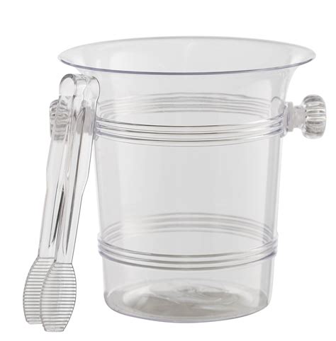 Clear Plastic Ice Bucket Plastic 2 Bottle Wine And Champagne Cooler