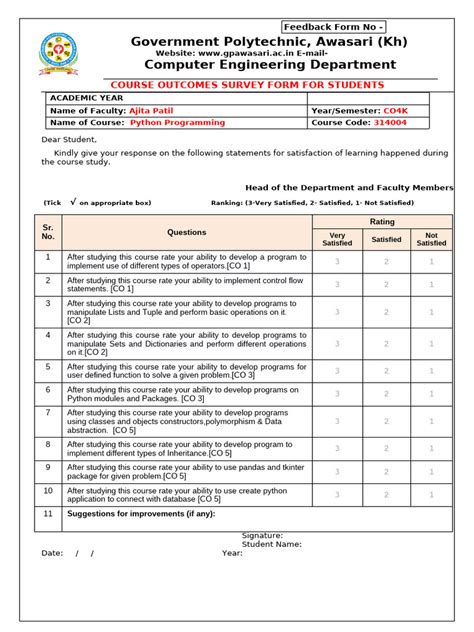 Courseexitsurveypythontyco 5 Pdf Computer Program Programming