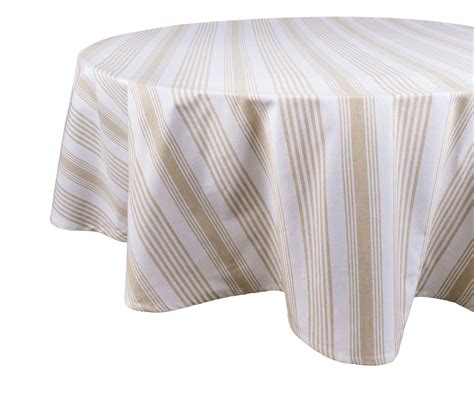 French Tablecloths Round Striped Dining Tablecloth 63 Inch