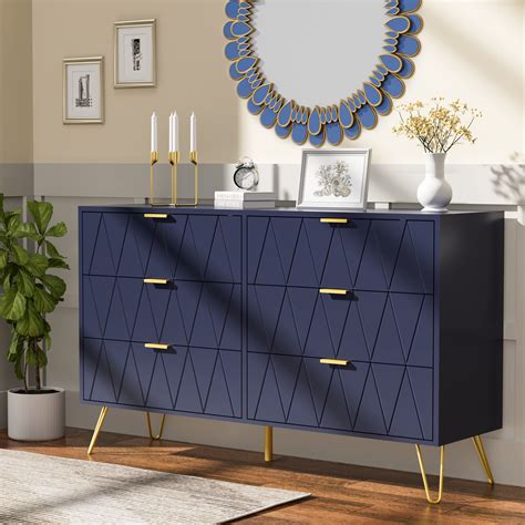 Elegant Navy Bedroom Dresser For Modern Bedroom Design