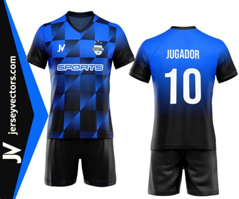 Jersey Vector Negro Azul Degrade ›
