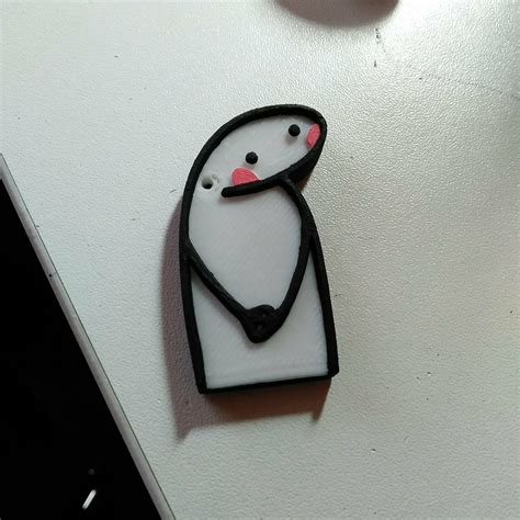 Stl File Sticker Flork Uwu Key Ring・3d Printable Model To Download・cults