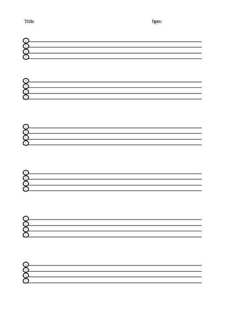 Bass Guitar Blank Tab Sheets At Darcy Housley Blog