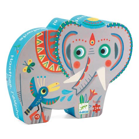 Djeco® Haathee Asian Elephant 24pc Silhouette Puzzle