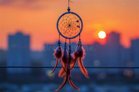 Dreamcatcher With Feathers On A White Background Watercolor Style