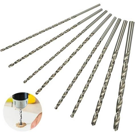 Set De Foret Extra Long 200mm 8pcs Foret En Acier à Grande Vitesse