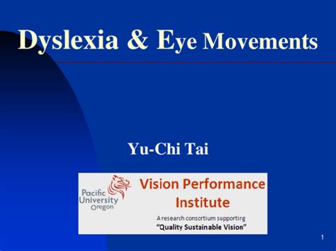 Pdf Dyslexia And Eye Movements
