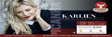 Book Tickets For Karlien Van Jaarsveld