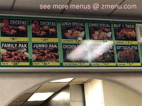 Menu At Juan Pollo Pub And Bar Temecula
