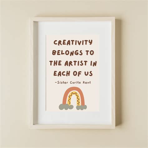 Creativity Quote Poster Quote Prints Typography Playroom Wall Art